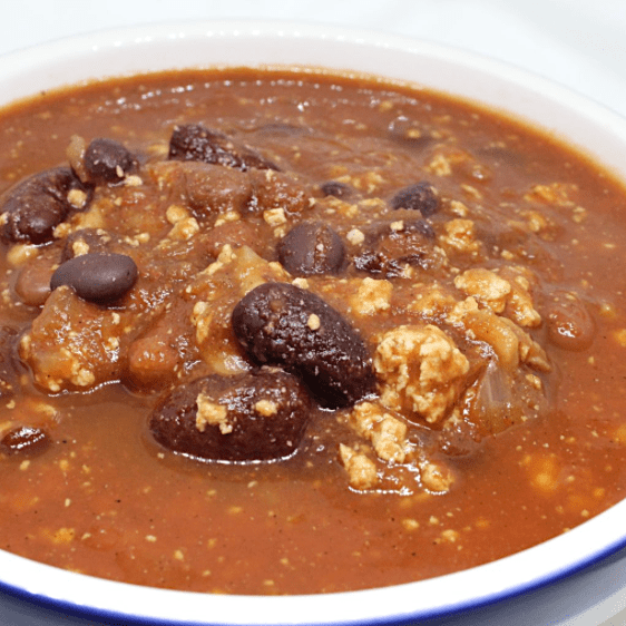 Four Bean Vegan Chili With Mushrooms ~ Hearty & Healthy